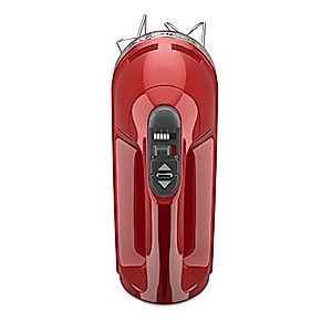 KitchenAid KHM7210ER 7-Speed Digital Hand Mixer with Turbo Beater II Accessories and Pro Whisk - Empire Red & Variable Speed Corded Hand Blender - KHBV53