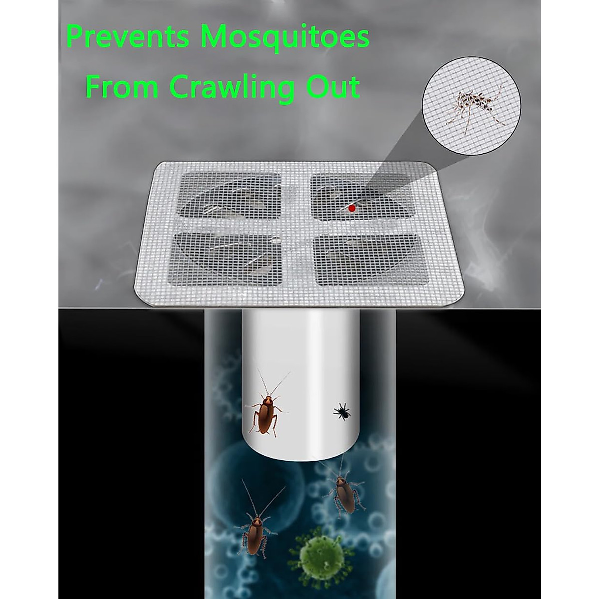 50pcs Disposable Shower Drain Hair Catcher,Tub Shower Bathtub Bathroom Sink Drain Strainer,Bathtub Shower Drain Cover,Drain Mesh Cover,Disposable Drain Covers Bathroom Tub Shower,Floor Drain Sticker