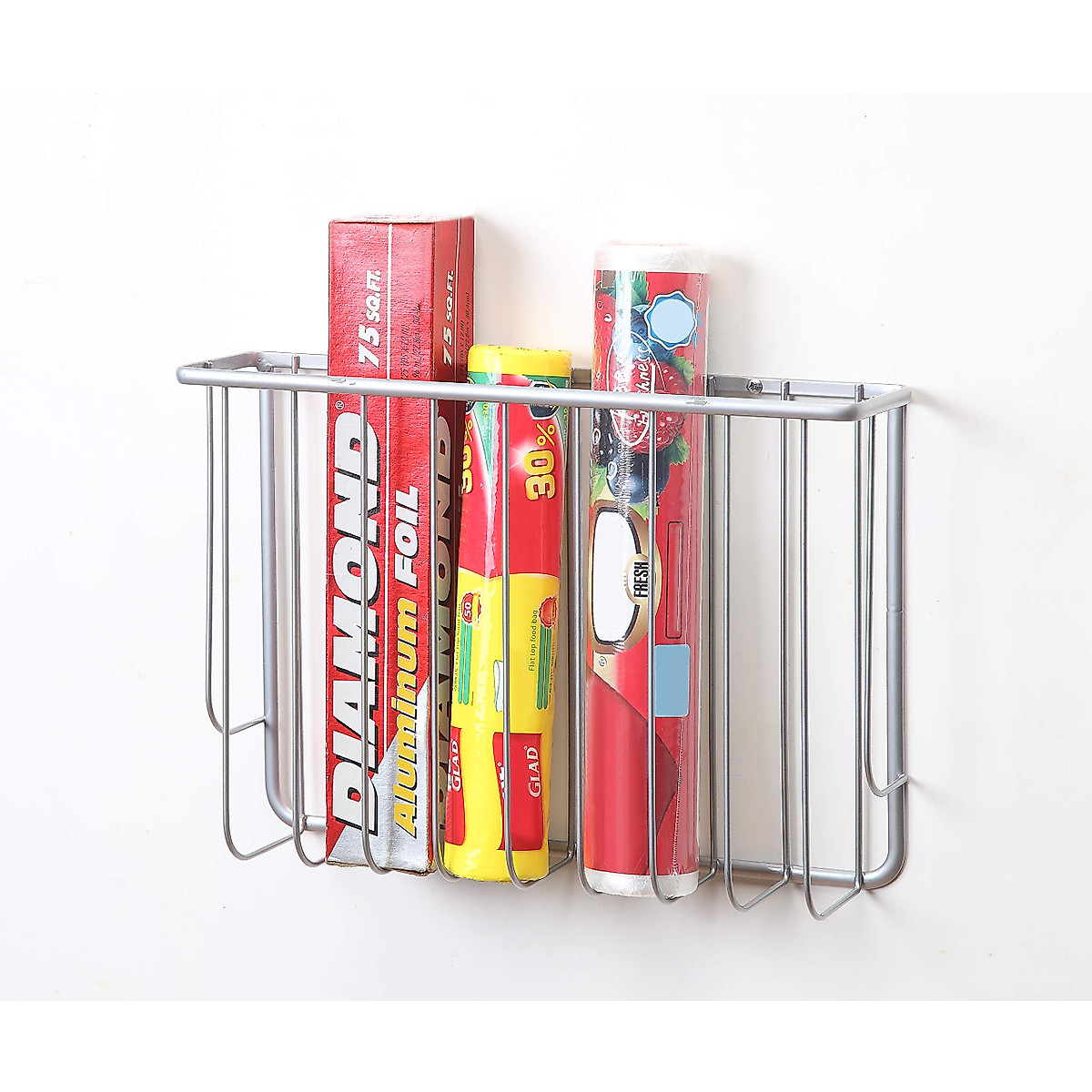 SunnyPoint Over The Cabinet Door Organizer Holder (SET OF 2) (Silver, 13.5 X 9.5 X 3.2 (basket Size))