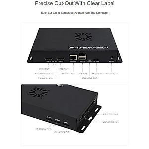Waveshare Metal Box (A) Designed for Official Raspberry Pi Compute Module 4 IO Board Comes with Cooling Fan Mini Computer Chassis Robust and Dust-Proof Nice Looking
