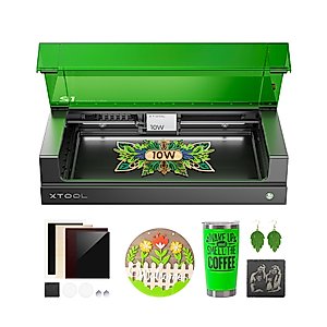 xTool S1 Laser Engraver and Cutter Machine, 23.93" x 15.16" Bed Size, Beginner-friendly, Class 1 Safety Laser Engravering Machine for Wood and Metal, Acrylic