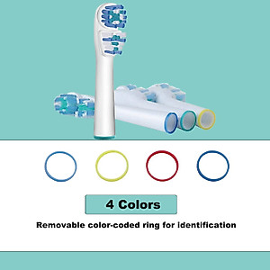 Dual Clean Replacement Brush Heads Compatible with Oral B Electric Toothbrushes, Fits 100 500 1000 2000 3000 5000 6000 7000 and More Models, 8 Pack