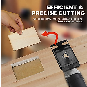 2 Pcs Stainless Steel Square Slot Cutter, Drywall Oscillating Tool Outlet Box Cutter, Electrical Box Drywall Outlet Cutout Tool, One Step in Place Oscillating Square Blade for Wood, Plastic Metal