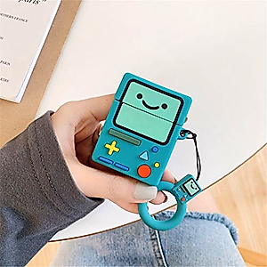 Coralogo for Airpods 1/2 Cute Case, 3D Fashion Cartoon Stylish Soft Silicone Airpod Skin Funny Fun Cool Game Console Design Accessories Shockproof Cover Air pods Cases for Kids Teens Boys (Green Game)