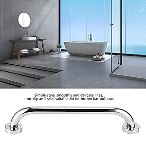 CHICIRIS Bathtub Hand Bar, Easy Installation Children 42.5cm/16.7in Bathtub Safety Rail, Plated Kitchen Handicap for Batht Shower Handrail Bedroom