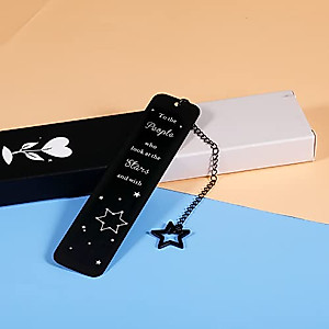 Book Lover Gifts for Women Funny Bookish Bookmark Gifts for Friends Book Fans Book Lover Gifts for Reader Inspirational Birthday Christmas Graduation Gifts for Women, Star Bookmark 1PCS Double-Sided
