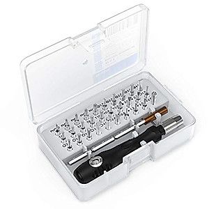 32 In 1 Small Screwdriver Set, Mini Magnetic Screwdriver Set – Contains 30 Bits Precision Repair Tool Kit, Torx Screwdriver Tool Sets for Eyeglass, Watch, Phones, Laptop, Computers, Toys