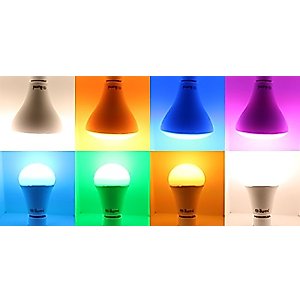 ilumi Bluetooth Smart LED A19 Light Bulb, 2nd Generation - Smartphone Controlled Dimmable Multicolored Color Changing Light - Works with iPhone, iPad, Android Phone and Tablet