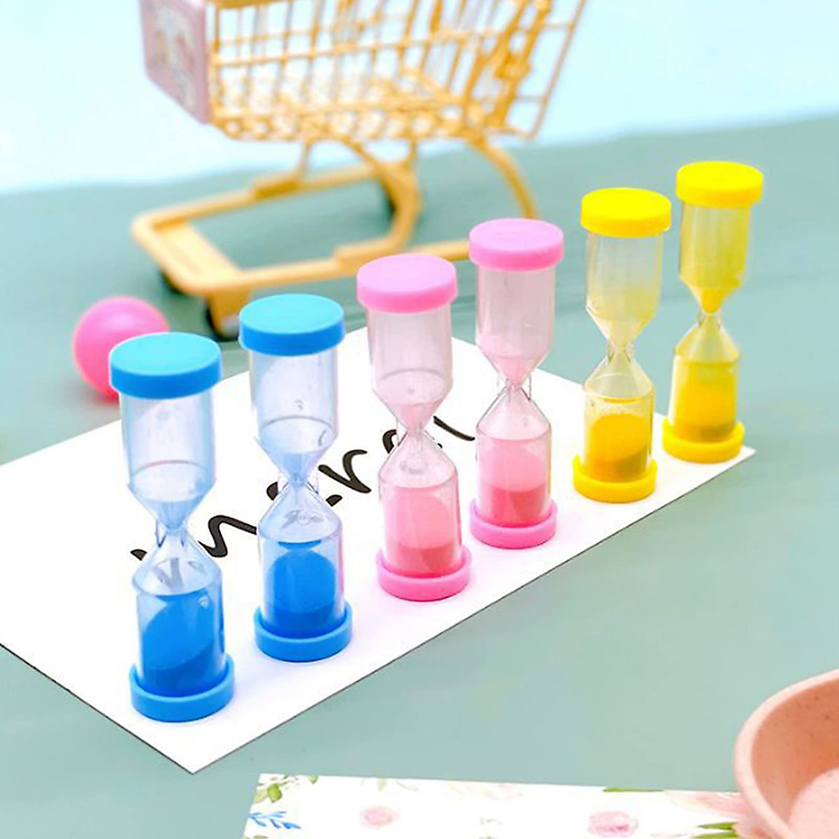Hourglass Sand Timer 20 Secs, Random Colors Small Sand Clock Count Down Sandglass Timer Toy Random Color 1 Pack