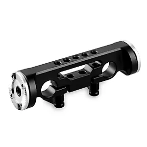 SMALLRIG Camera Extension Arm Connector 15mm Dual Rod Clamp with Rosette (M6, 31.8mm) for Camera Shoulder Support -1898