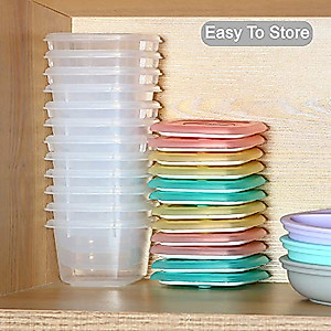 PandaEar Baby Food Snack Plastic Storage Container with Lids, 12 Pack Set BPA Free Freezer & Dishwasher Safe for Kids