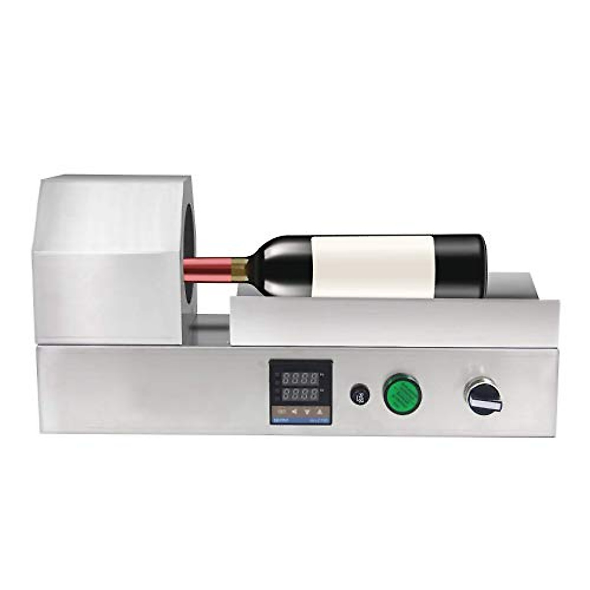 Saladulce Electric PVC Capsule Shrinking Machine SS Wine Bottle Capsule Heat Shrinker Thermostatic Digital Display for 70mm PVC Capsules (110V)