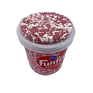 The ULTIMATE Valentine's Day Baking Bundle Set Featuring Pillsbury Funfetti Vanilla Cake Mix, Pillsbury Funfetti Vanilla Frosting with Sprinkles, Pillsbury Funfetti Brownie Mix, Kiss Lips and Happy Valentine's Day Cupcake Liners and Heart Shaped Measuring