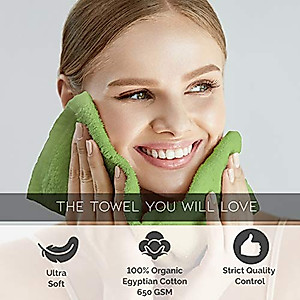 Cozy Homery Egyptian Cotton Wash Cloths for Bathroom | 13x13’’ Ultra Soft Face - Body Washcloths for Kids & Adults | 650 GSM Hotel Spa Quality Wash Cloth Towel Set | 12-Pack