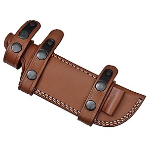Ottoza TOP GRAIN Leather Knife Sheaths for Fixed Blade Knives, LEFT HAND Leather Knife Sheath for Belt, Leather Knife Holster Belt Knife Holder, Horizontal Knife Sheath for Belt No:9