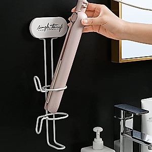 DEDEMCO Hair Tool Organizer 12.5 Inch,Bathroom Curling Wands Holder Wall Mounted,Hair Straightener Hanging Rack,Hair Styling 4.3x2.2x12.6inch