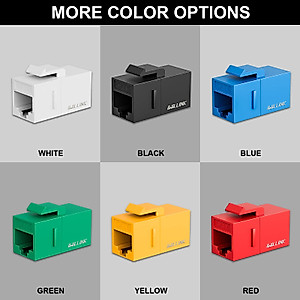 iwillink RJ45 Cat6 Keystone Coupler 25-Pack, Female to Female Cat6 Keystone Jack, UTP Keystone Coupler Insert,Keystone Jack, White