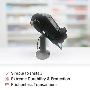Discount Credit Card Supply DCCStands Dejavoo Z8/Z11 7" Swivel and Tilt Black Stand with Anti-Theft POS Device Terminal to Stand Security Tether Lock