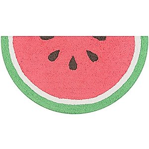 Novogratz by Momeni Cucina Collection Kitchen Mat, Area Rug, 1'6" x 3' Half Moon, Red
