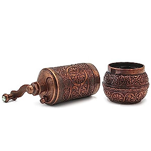 Küchengeräte Decorative Black Pepper & Coffee Grinder Refillable Turkish Spice Mill with Adjustable Coarseness - Manual Pepper Mill with Handle - Spice Grinder Metal with Hand Crank - Best Gift Idea