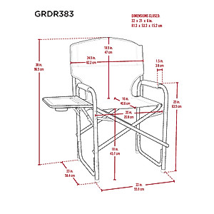 Rio Gear Broadback Compact Fold Design Directors Outdoor Folding Chair