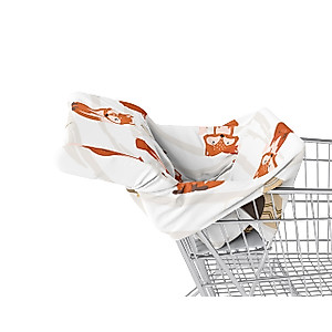 Stretchy Multi Use Cover Car Seat Canopy Woodland Teepee Fox Nursing Cover Shopping Cart Baby Cover