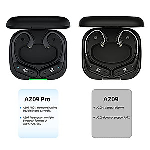 G.K KZ AZ09 Pro Wireless Adapter Cable Qualcomm QCC3040 Bluetooth 5.2 Module Upgrade Cable Ear Hook with 0.75/0.78mm(Black)