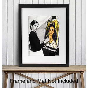 Art - Poster - 8x10 Mexican Wall Art - Wall Decor - Paintings, Print, Portrait, Photo, Wall Art, Self Portrait - Gifts for Artists - 8x10 Photo Print Unframed