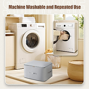 Ultra Space Saving Self Compression Organizer, 2024 New Space Saving Self Compression Organizer Space Bags, Premium Comforter Packaging Cube Bedding Storage Bag (Gray Blue, X-Large 21×17×24 inch)