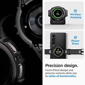 Spigen Rugged Armor Pro Designed for Samsung Galaxy Watch 5 Pro Band with Case Protector 45mm (2022) - Black