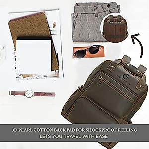 GENMARKS Sultana Backpack (Dark Brown) - Genuine Leather Bag with Multiple Pockets - Convertible Purse Bag for Travel, Work, College, Gym & Hiking - Stylish Luggage Backpack for Books & 15.6” Laptop