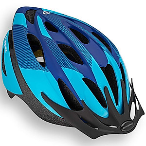 Schwinn Thrasher Bike Helmet for Adult Men Women, Ages 14 and Up with Suggested Fit 58 to 62cm, Non-Lighted, Lightweight with Adjustable Side and Chin Straps, Blue