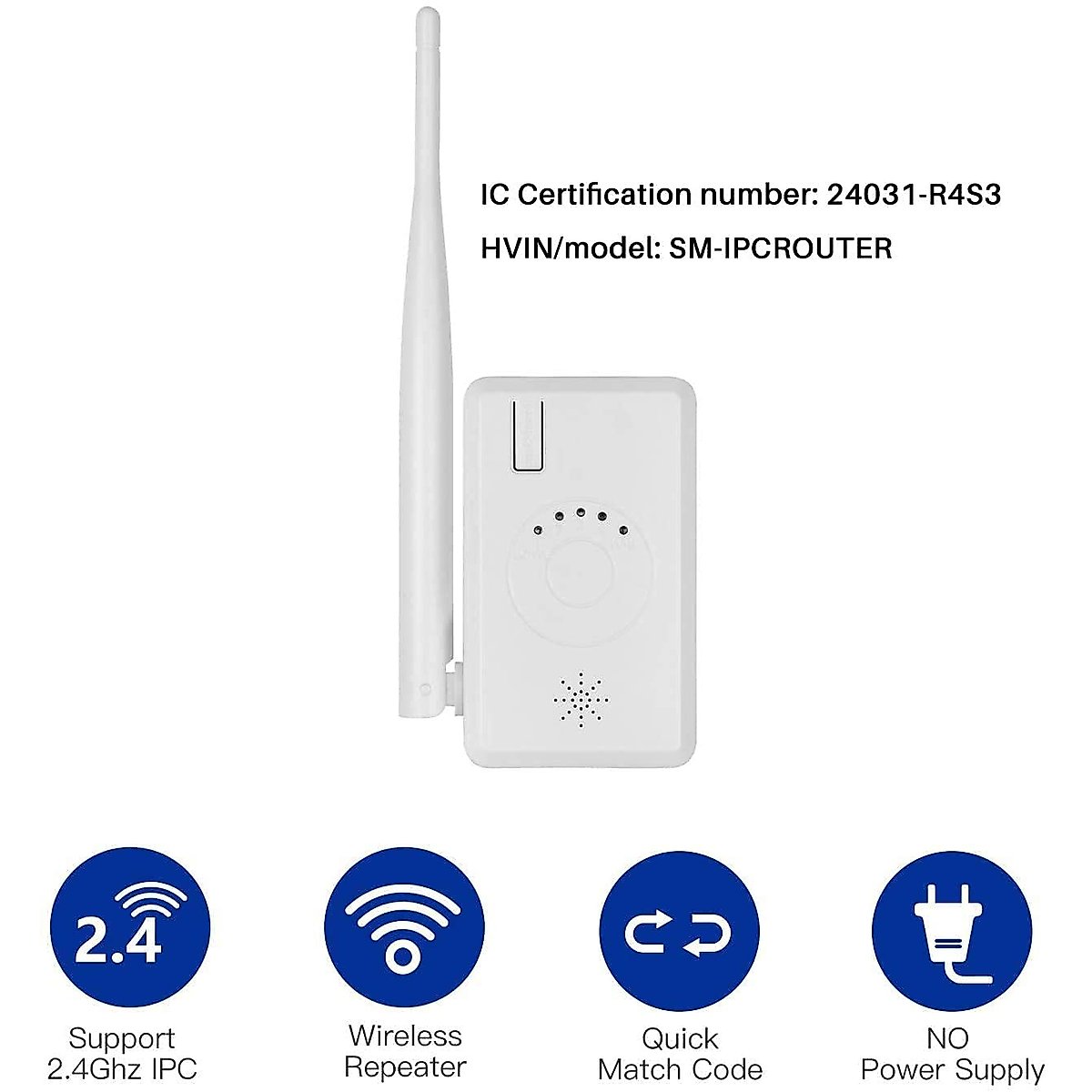 WiFi Range Extender for SMONET Wireless Security Camera System, No Power Supply