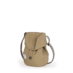 Hellolulu ARMIE Drawstring Sling Crossbody Bag, Water Resistant Lightweight Crossbody Shoulder Bag Phone Bag, For Daily Use Men Women, Brown Beige