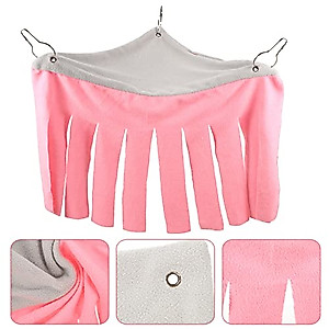 iplusmile Sides Fit Pig Bed for Peekaboo House Pet Rat Ferrets Small Animal Hamsters Hanging Hammock Curtain Squirrel Mice Corner Chinchilla Hedgehog Forest Fleece Animals Decor Bunny