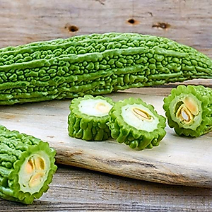 QAUZUY GARDEN 20 Bitter Gourds Seeds Goya Bitter Squash Momordica Charantia Non-GM& Heirloom Vegetable Seeds for Garden Home Indoor - Easy to Grow & Harvest