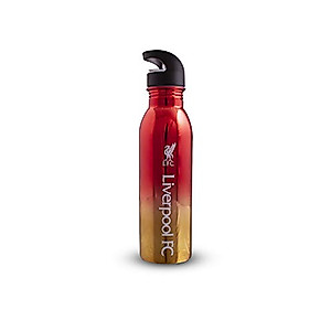Liverpool F.C. 700ml Stainless Steel UV Coated Sports Bottle, Red/Gold