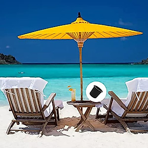 WOOPSOO Umbrella Cone Wedge Patio Umbrella Parts Accessories Cone Table Umbrella Hole Ring and Cap Set for Outdoor Patio Umbrella Above Ground Pool Shelf Table 2 inch(2 Pack,Black)