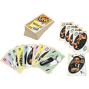 Mattel Games ​UNO The Office Card Game for Teens & Adults for Family or Game Night with Special Rule for 2-10 Players