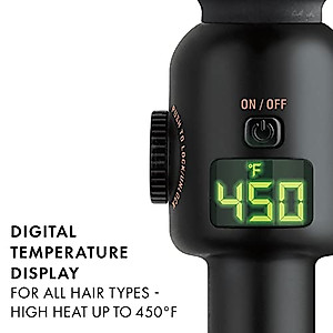 HOT TOOLS Pro Artist Rose Gold Digital Curling Iron/Wand | Long Lasting Defined Curls, (1 in)