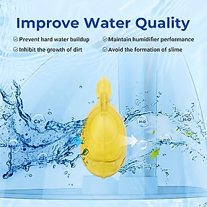 Funmit 12 Pack Universal Humidifier Cleaner Fish Compatible with Almost All Humidifiers and Fish Tanks, Purifies Water, Prevents Hard Water Build-Up, Reduces Scale, Yellow