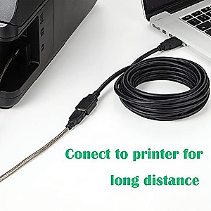 WestCowboy USB 3.0 Extension Cable 15FT, SuperSpeed USB3.0 Extender Cord A Male to A Female for Paystation, Xbox, Hard Drive, USB Flash Drive, Mouse,Keyboard, Card Reader, etc(Black) (15FT)