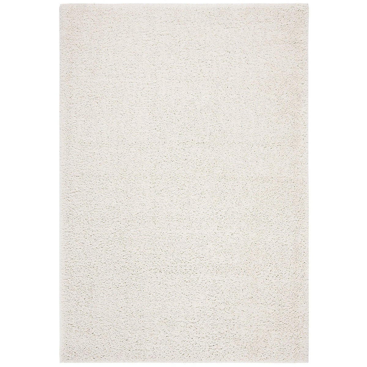 SAFAVIEH August Shag Collection Area Rug - 8' x 10', Ivory, Solid Design, Non-Shedding & Easy Care, 1.2-inch Thick Ideal for High Traffic Areas in Living Room, Bedroom (AUG900C)