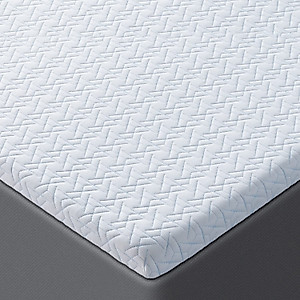 Maxzzz 2 Inch Mattress Topper Queen - Cool Gel Memory Foam Mattress Topper Extra Firm Bed Topper with Cover, Hard Mattress Topper for Back Relax, CertiPUR-US Certified