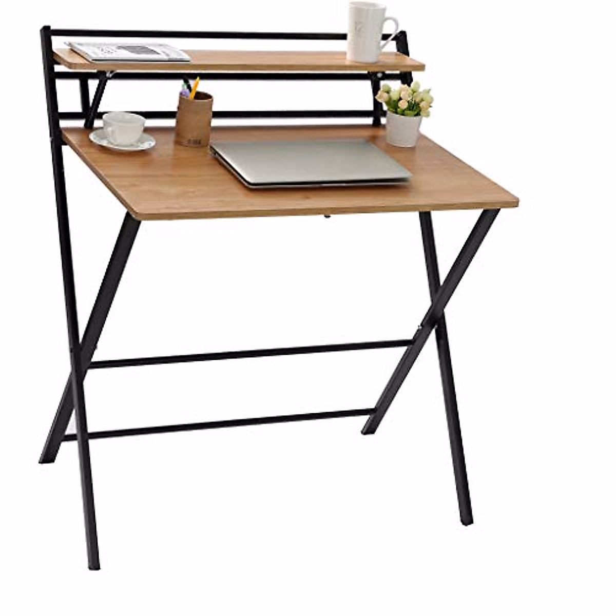 PENATE Folding Study Desk for Small Space Home Office Desk Simple Laptop Writing Table 80x 50x72.5cm-Ship Fron USA