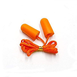 20 Pair Foam Ear Plugs with Cord - Soft & Comfortable Disposable Ear Protection - Individually Wrapped with Noise Cancelling up to 32dB - Ideal for Sleeping Construction Shooting Sports Mowing