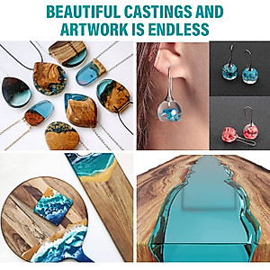 Epoxy Resin 1 Gallon Kit - Crystal Clear Epoxy Resin Kit for Art, Craft, Coasters, Jewelry Making, & Tabletop Coatings, Excellent Resin for Beginners and Top Notch Pros