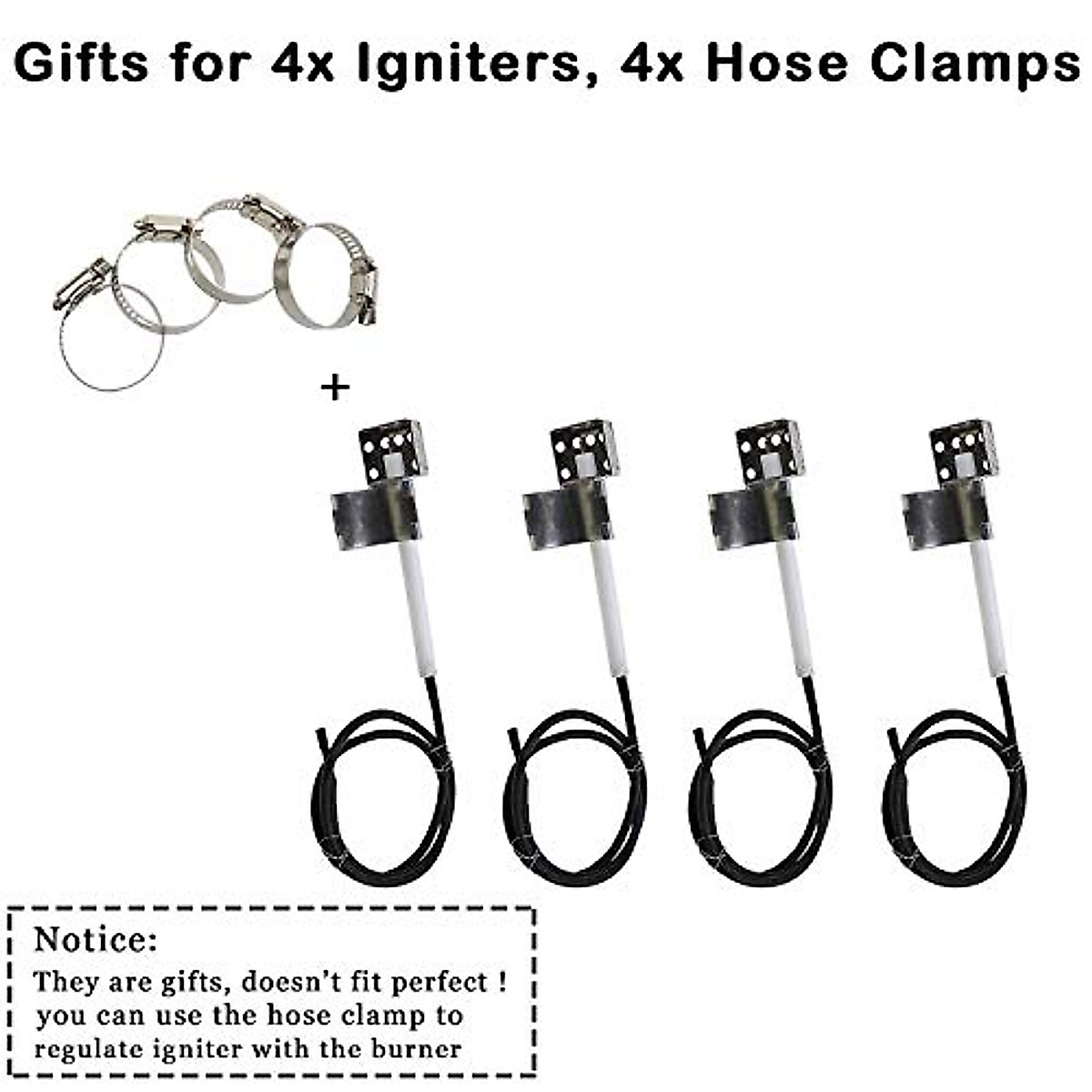 BBQMall Uniflasy Grill Parts Kit for Charbroil 463436215, 463436213, 463436214, 467300115, G432-001N-W1 G432-Y700-W1 G432-0096-W1 Grill Burner Tube Heat Plate Tent Cooking Grate Crossover Ignitior