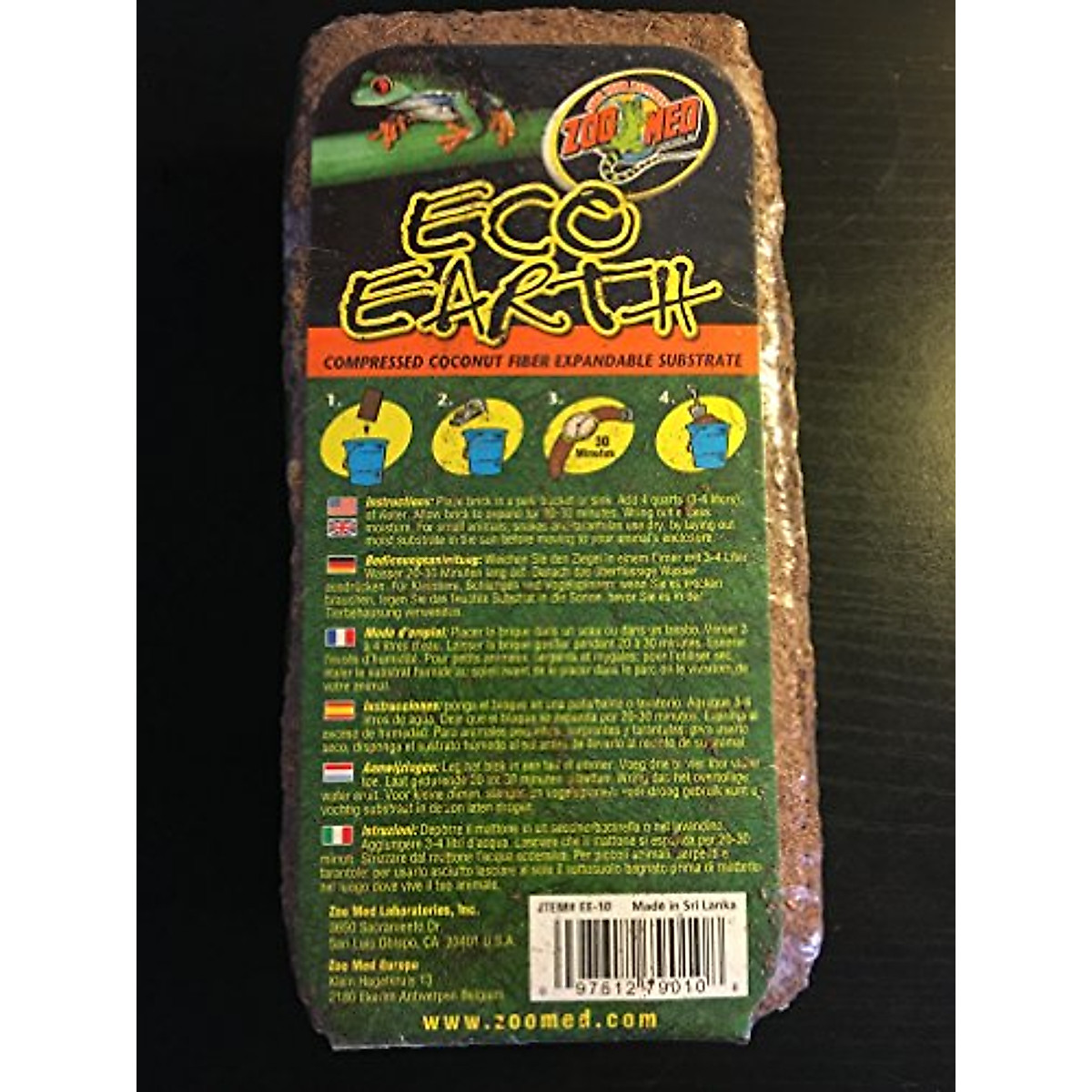 Zoo Med Eco Earth for Small Animal and Insects [Set of 3] Size: Single Brick