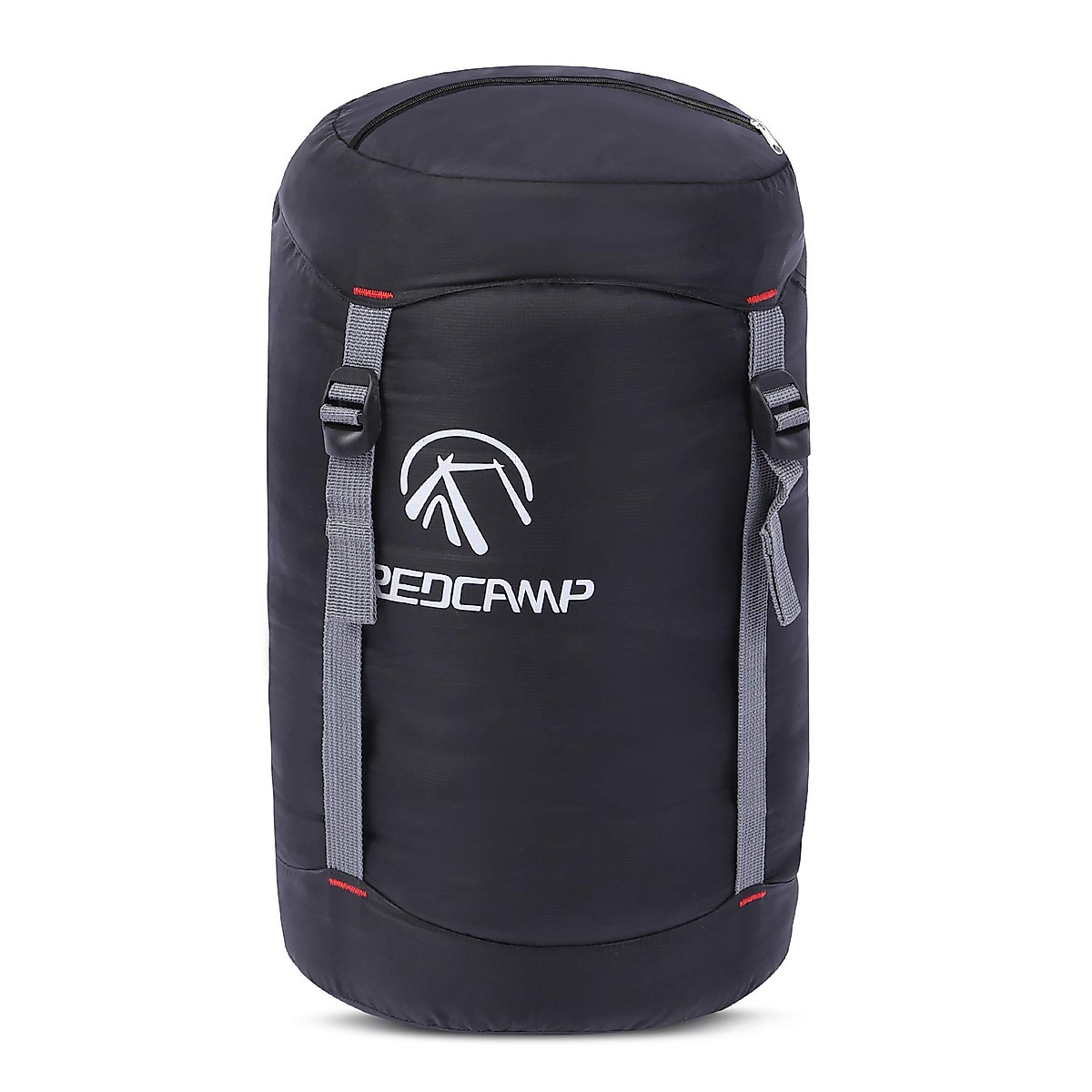 REDCAMP Nylon Compression Stuff Sack, Ultralight Sleeping Bag Compression Sack Great for Camping, Backpacking, Hiking, Black XL